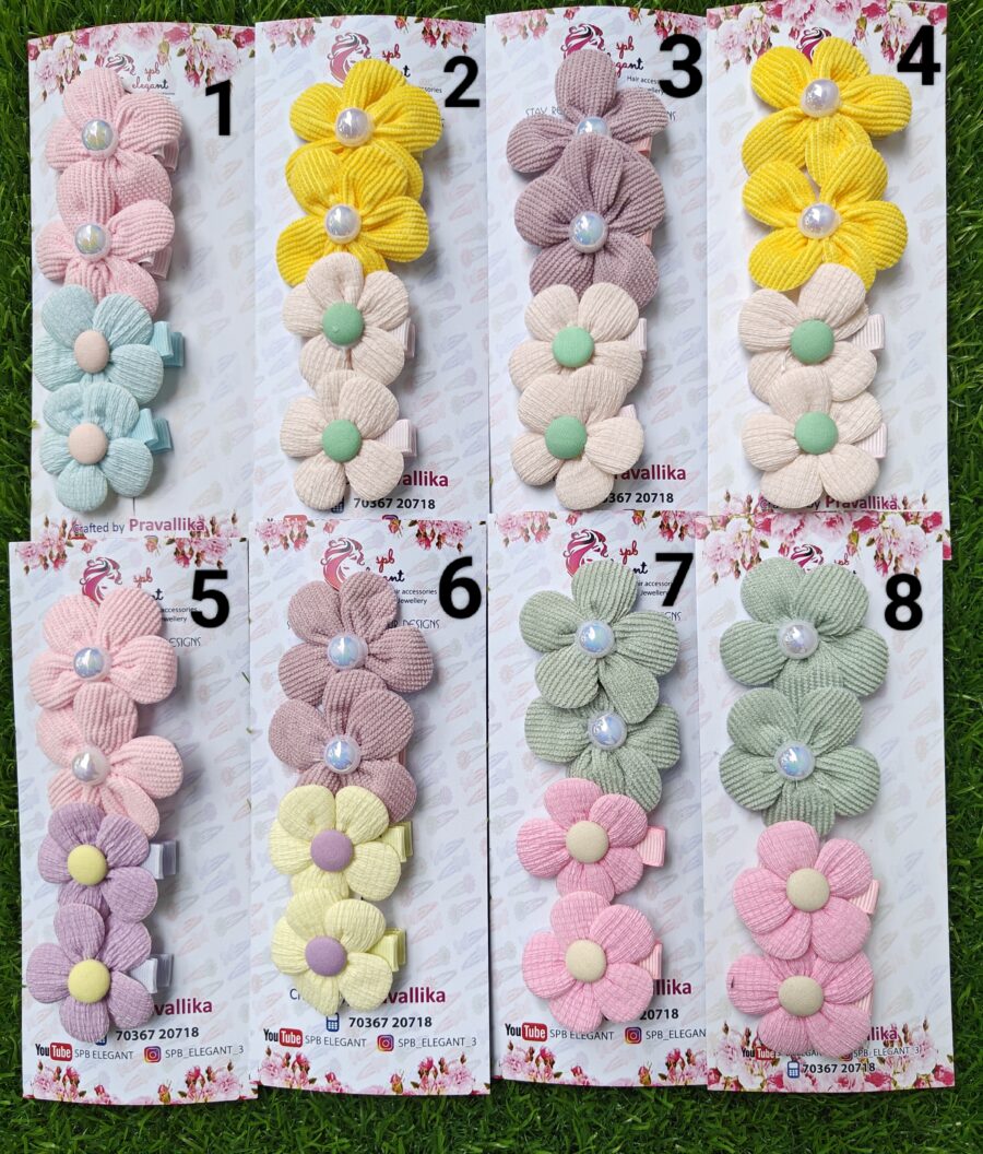 Flower Alligator Clips – SPB Elegant