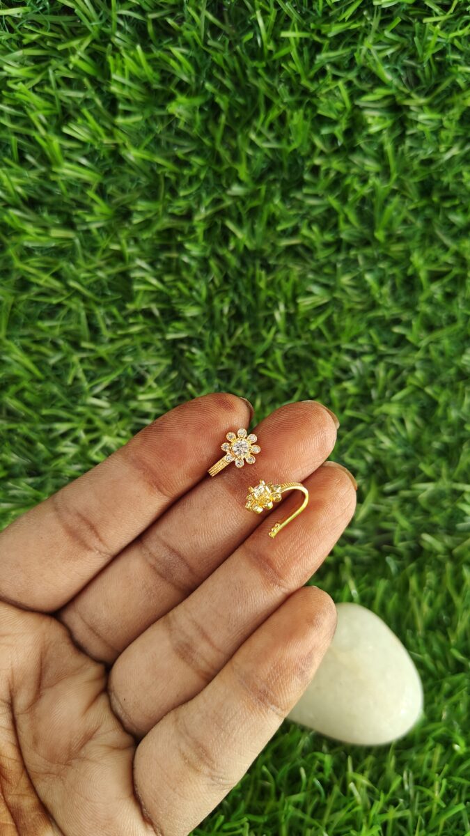 Pressing Ear Rings /Nose Pins (1 Pair) – SPB Elegant